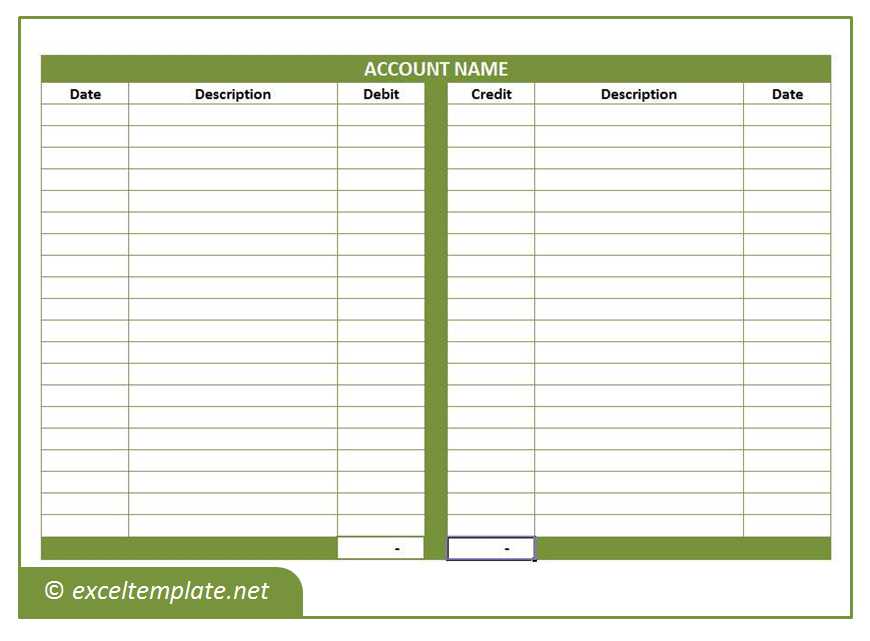 General Ledger Template The Spreadsheet Page