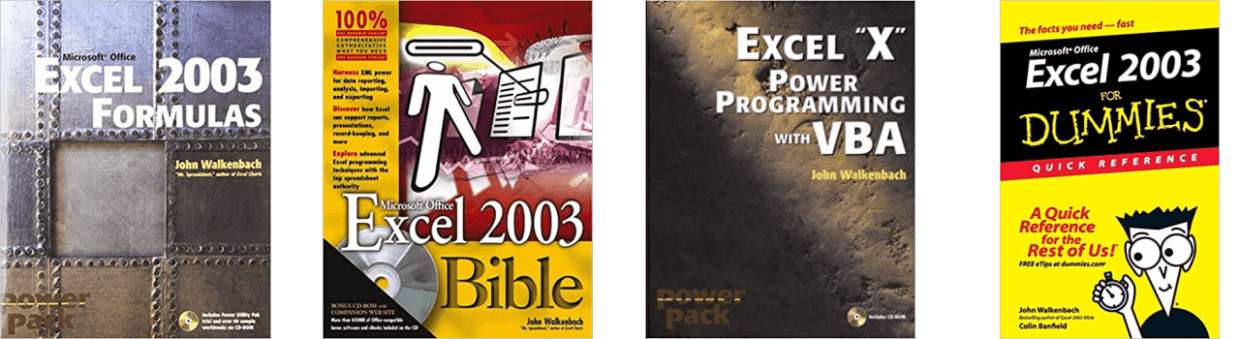 Books by John Walkenbach » The Spreadsheet Page