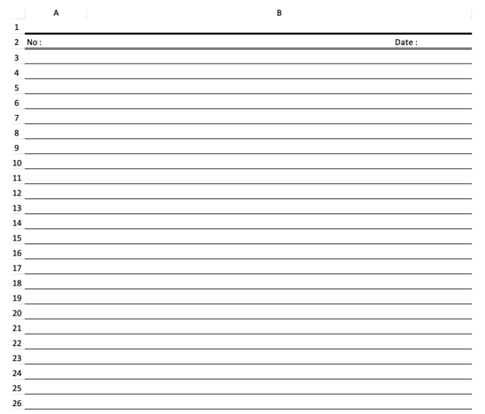 Printable Lined Paper » The Spreadsheet Page
